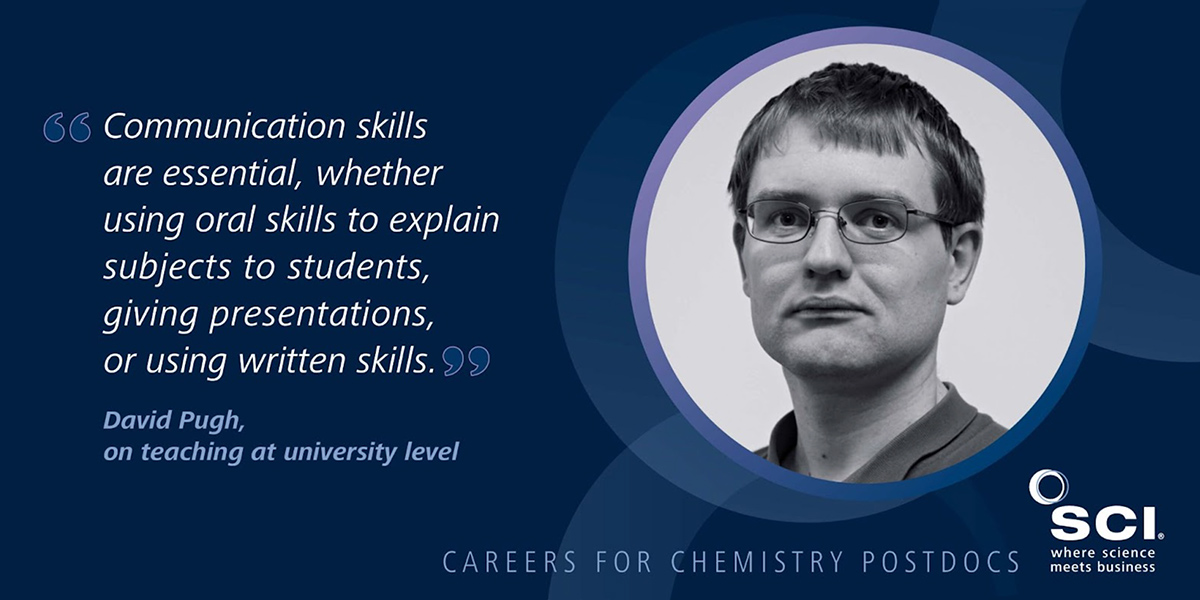 SCIblog - Careers for Chemistry Postdocs – Dr David Pugh